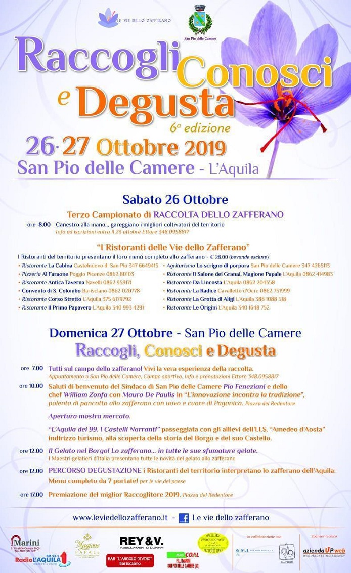 Festival dello Zafferano a San Pio Delle Camere (Aquila) - InformaCibo